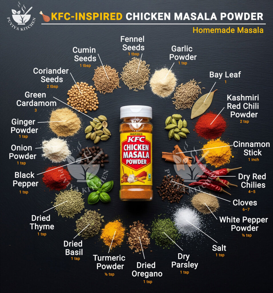 KFC-Inspired Chicken Masala Powder Recipe | Homemade Secret Spice Blend ...